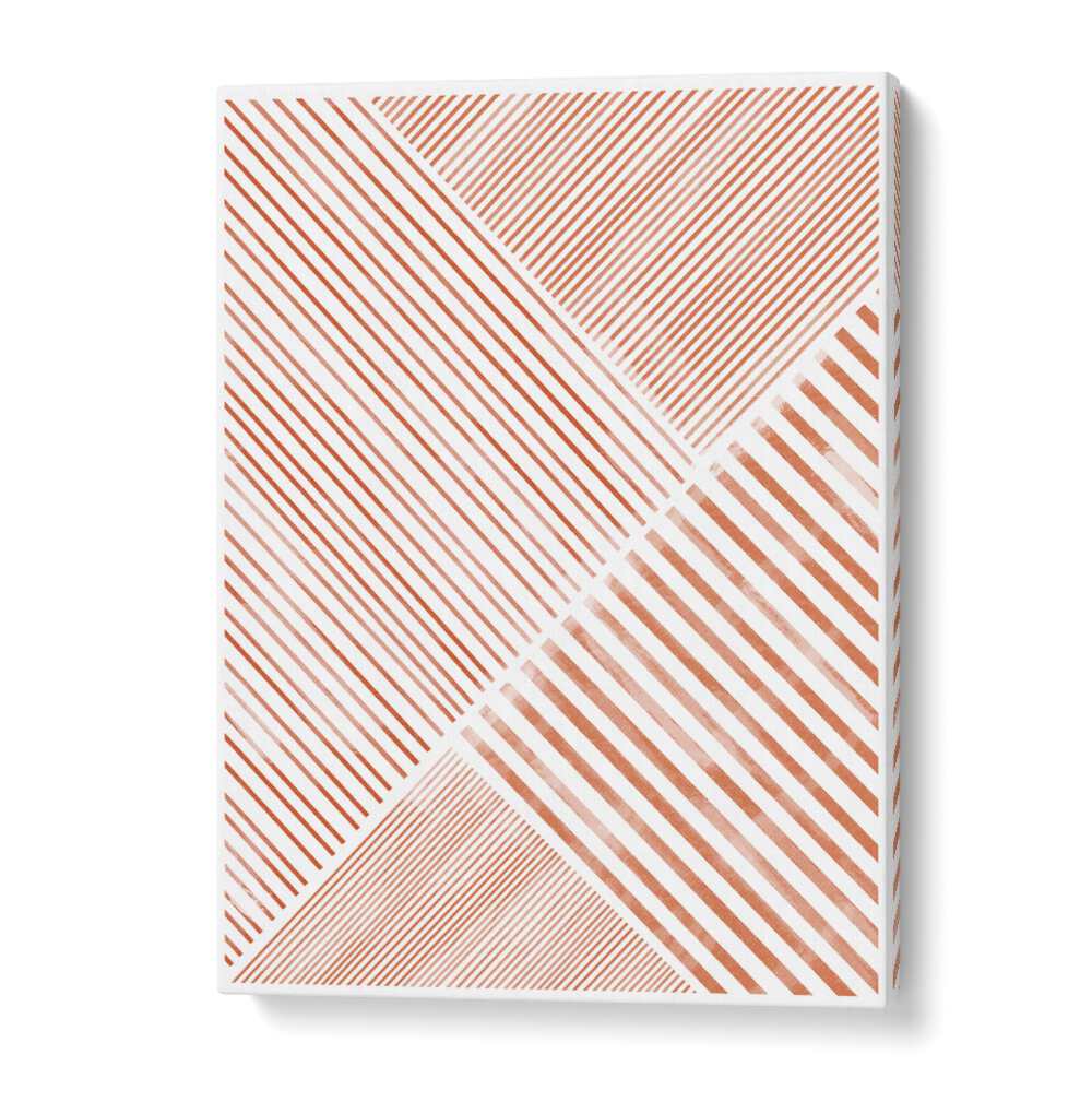 Peachy Line Art II Geometric Art Prints for Decor – Asianmonk