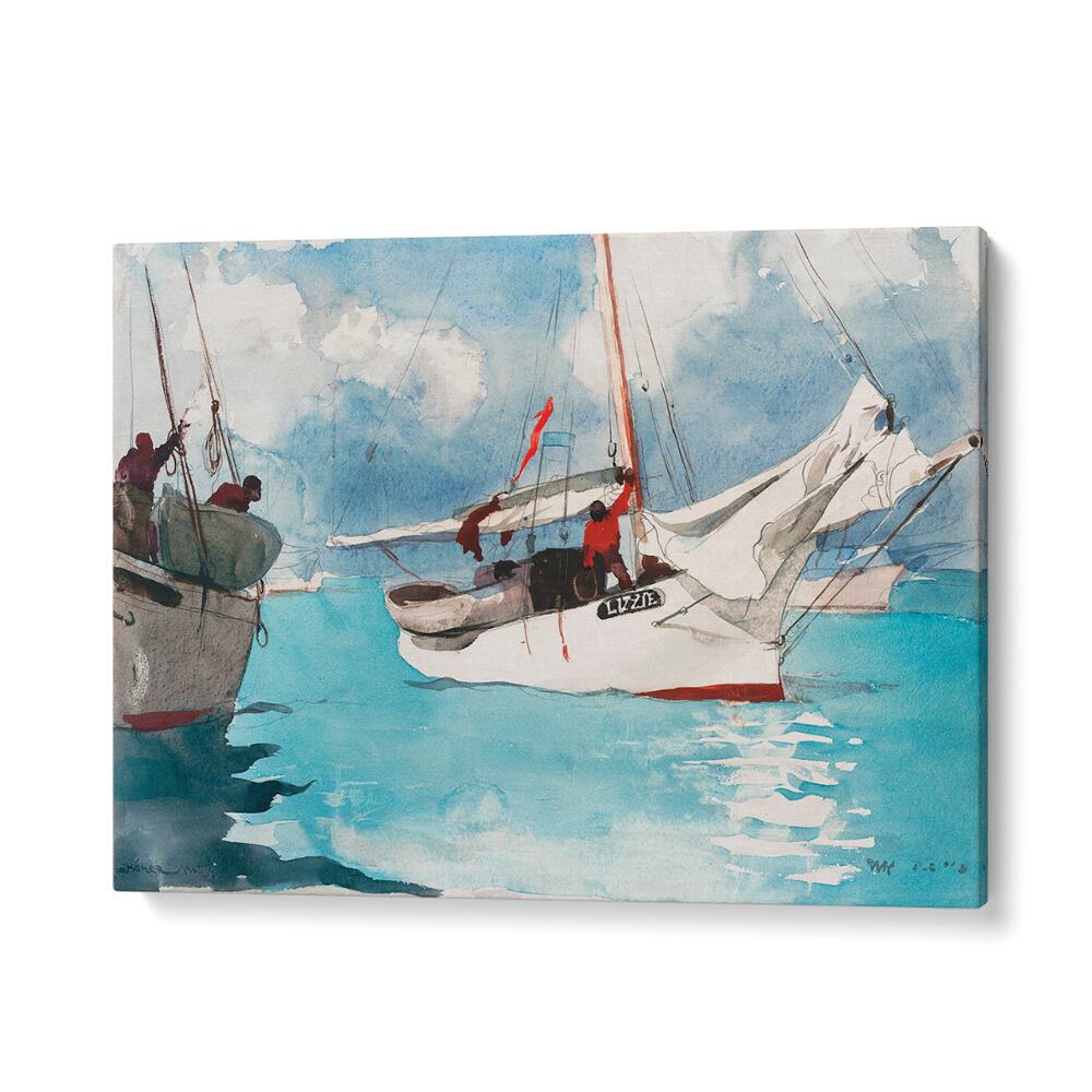 Vintage Key West Fishing Boats Painting from 1903 – Asianmonk