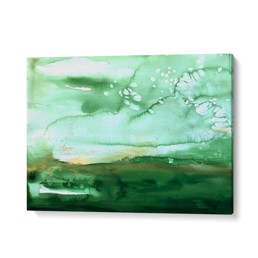 Emerald Landscape Abstract Paintings for Home Décor – Asianmonk
