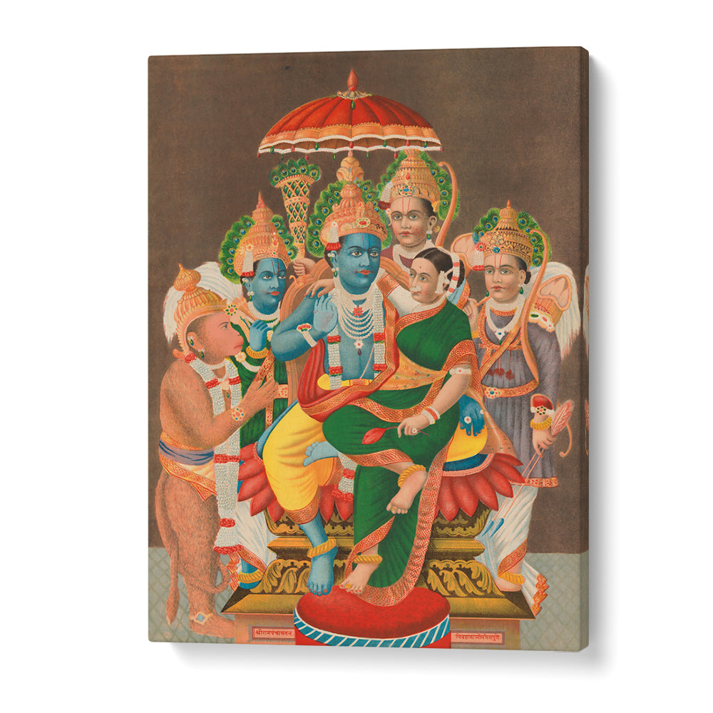 Ram Panchayatan Indian Art Paintings Sacred – Asianmonk