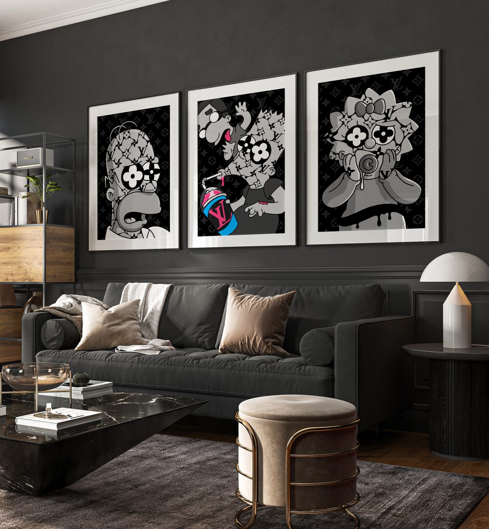 Simpsons Set of 3 Iconic Paintings for Fans – Asianmonk