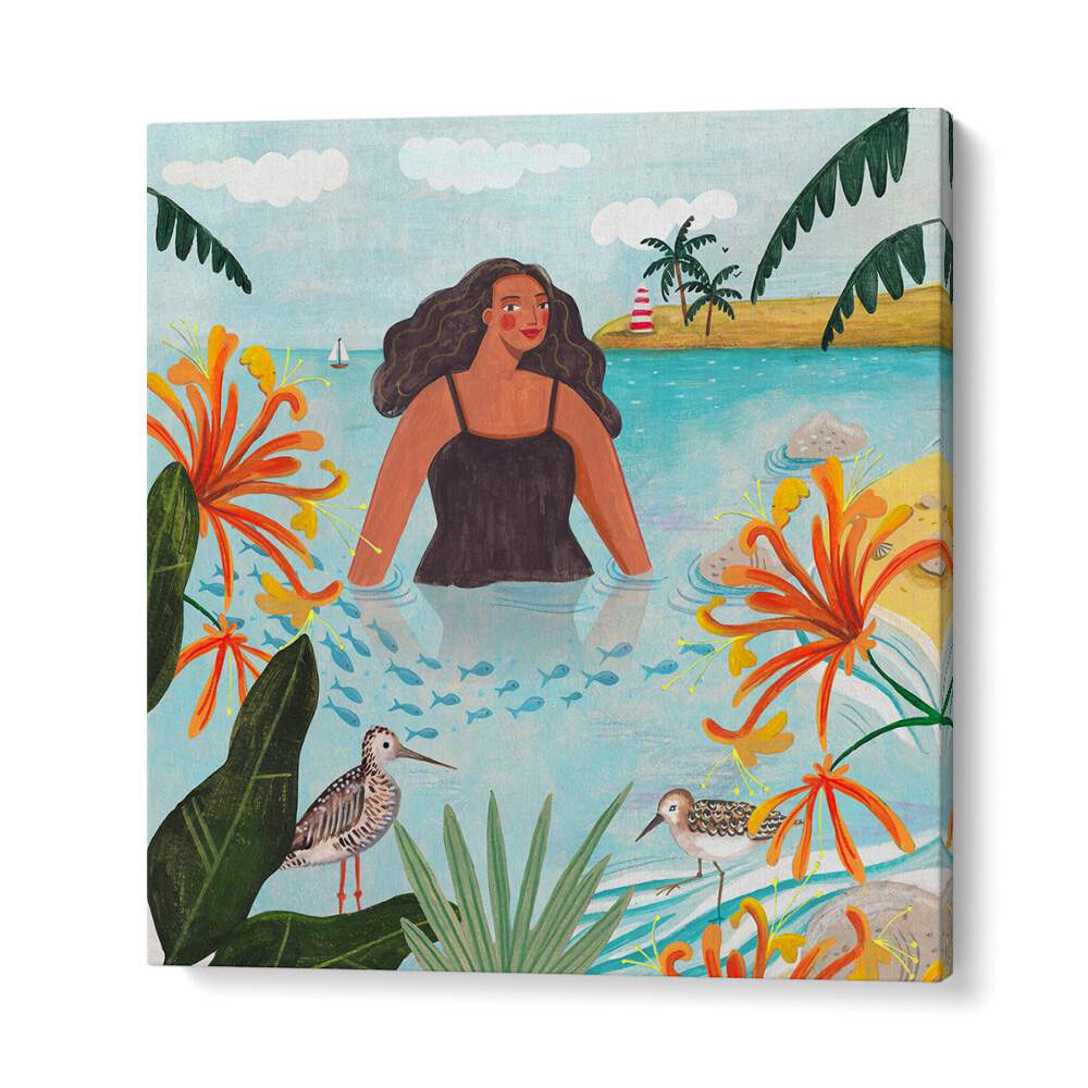 Walking In The Sea Portraits And Figurative Illustrations – Asianmonk