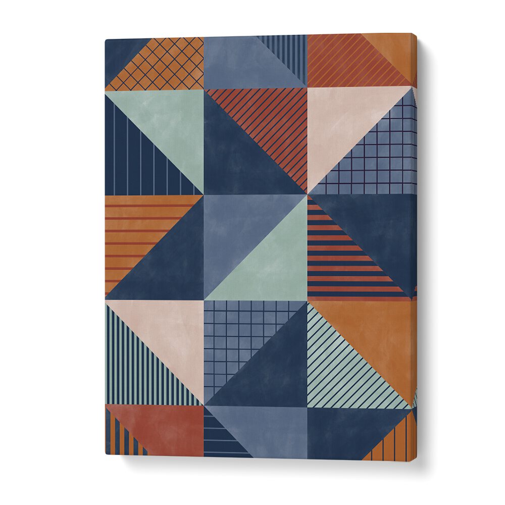 Triangles In Warm Geometric Art Prints For Modern Decor